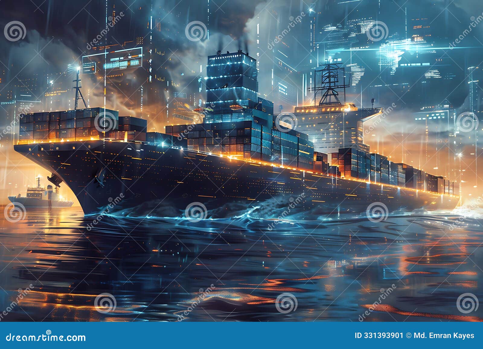 Futuristic Cargo Container Ships Utilize Technology for Global ...