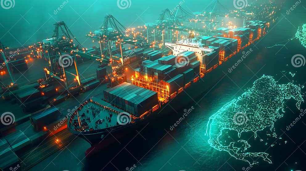 Futuristic Cargo Container Ships Utilize Technology for Global ...