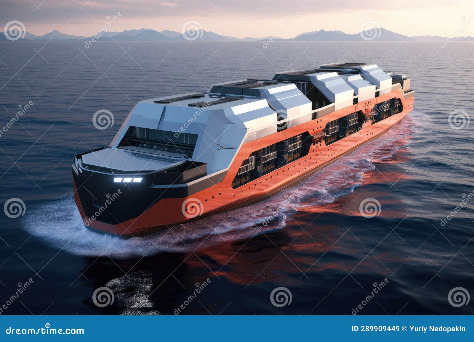 Futuristic Cargo Ship of the Future. Stock Image - Image of futuristic ...