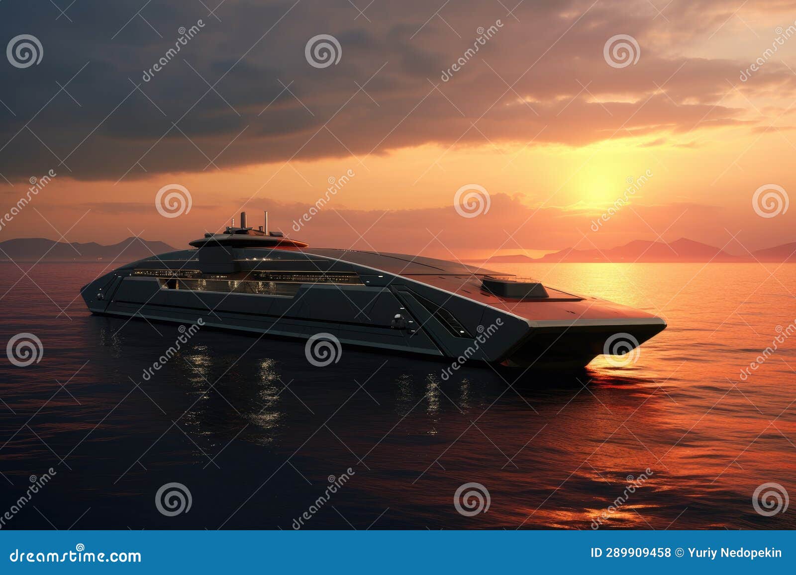 Futuristic Cargo Ship of the Future. Stock Photo - Image of innovative ...