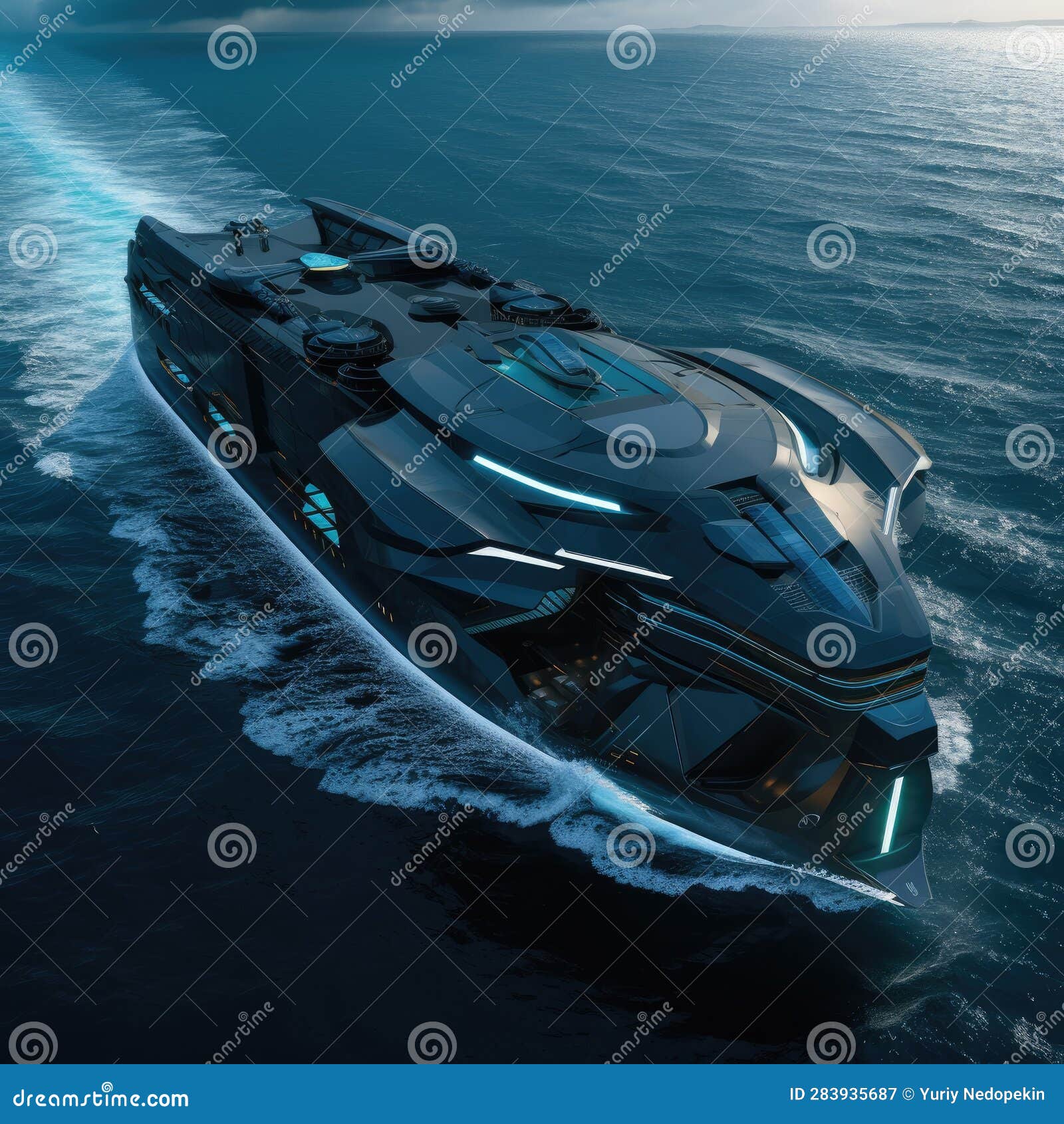 Futuristic Cargo Ship of the Future. Stock Image - Image of cuttingedge ...