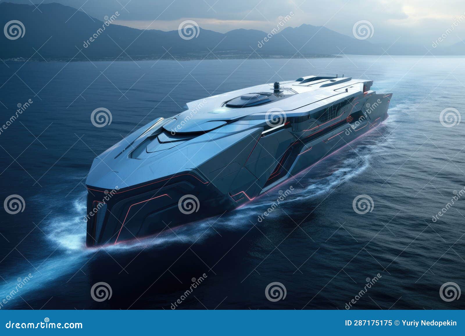 Futuristic Cargo Ship of the Future. Stock Image - Image of futuristic ...