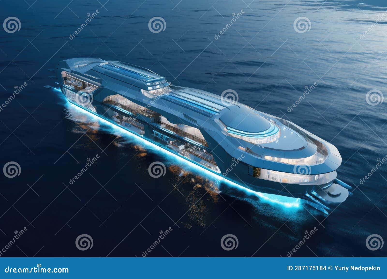 Futuristic Cargo Ship of the Future. Stock Photo - Image of size ...