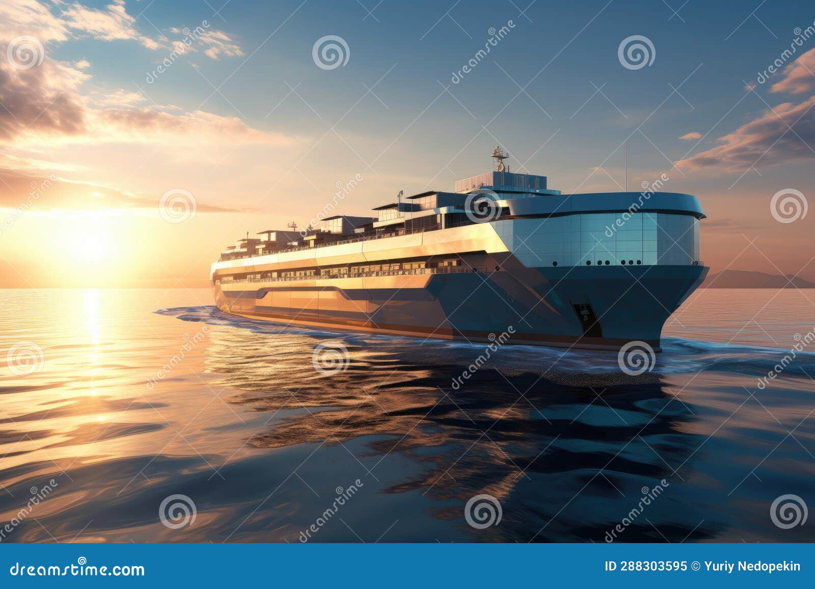 Futuristic Cargo Ship of the Future. Stock Image - Image of ...