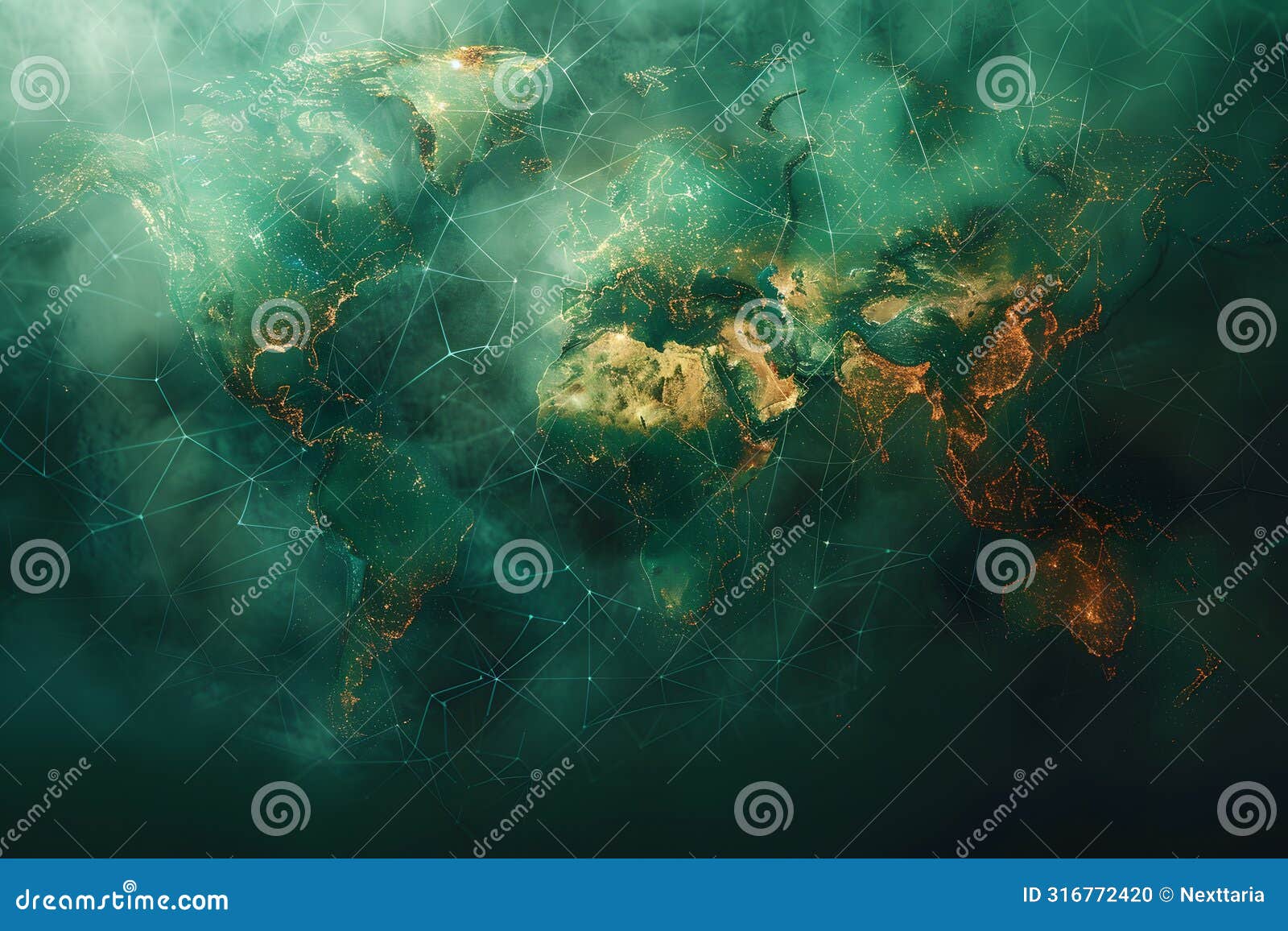 Futuristic Cartography - Abstract Digital Map for Creative Inspiration ...