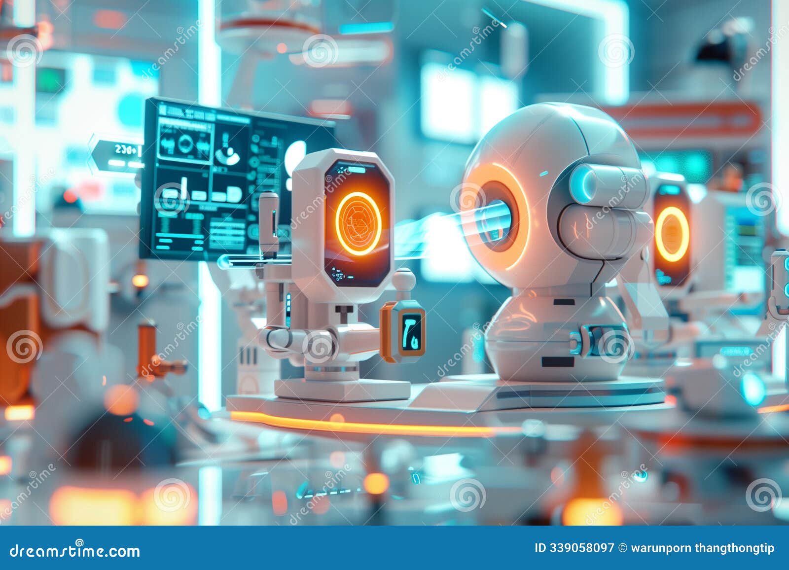 Futuristic CCTV Security Camera System Equipped with Motion and Face ...