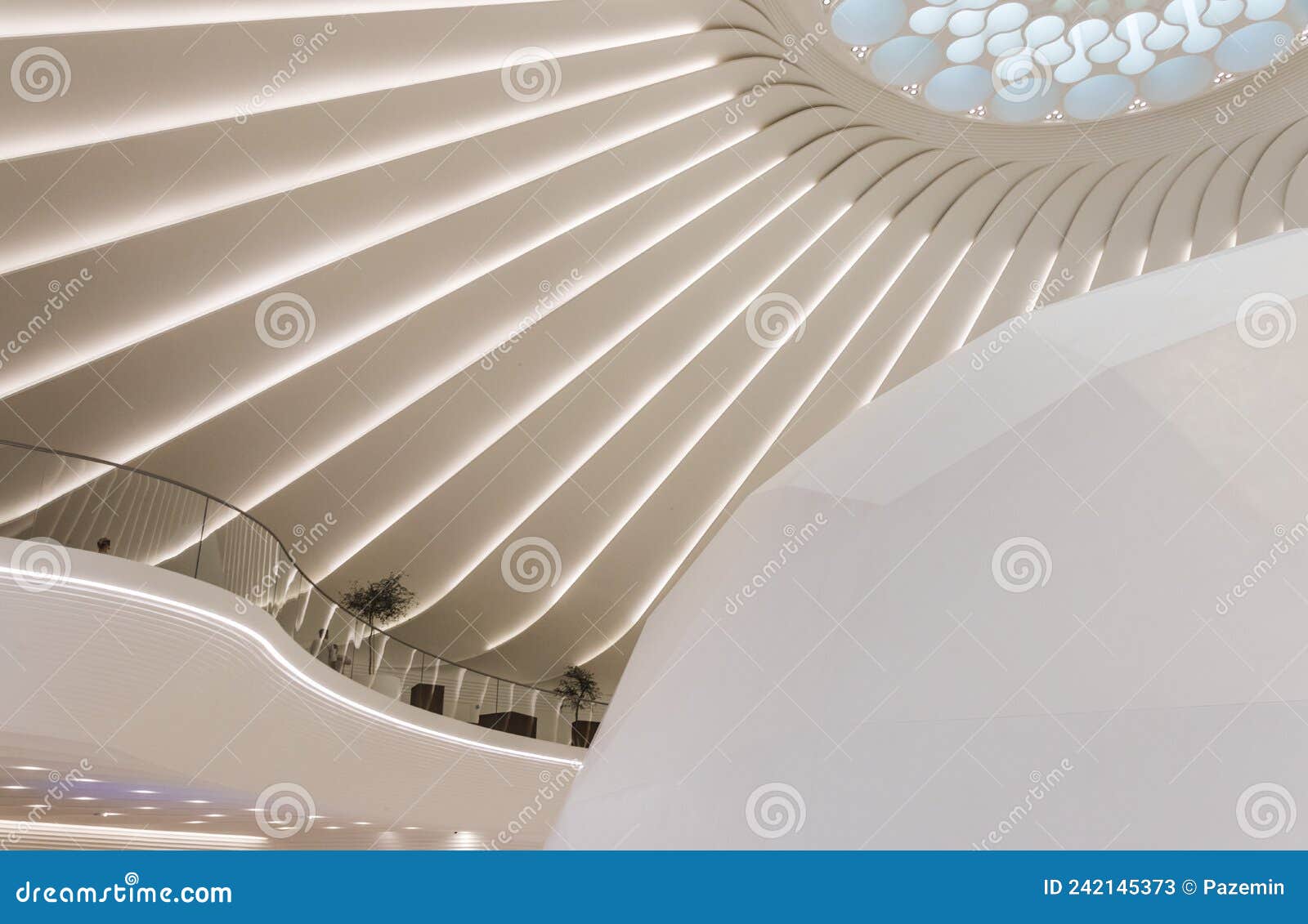 Futuristic Ceiling Inside of a Hall. Interior Design Stock Image ...