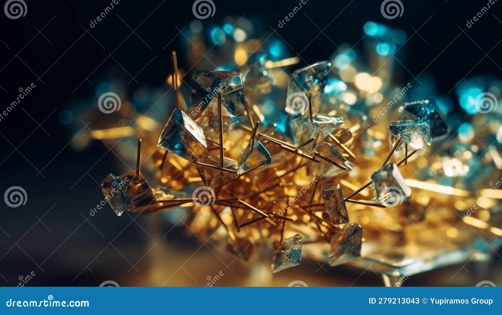 A Futuristic Celebration of Science and Technology, Illuminated in Gold ...