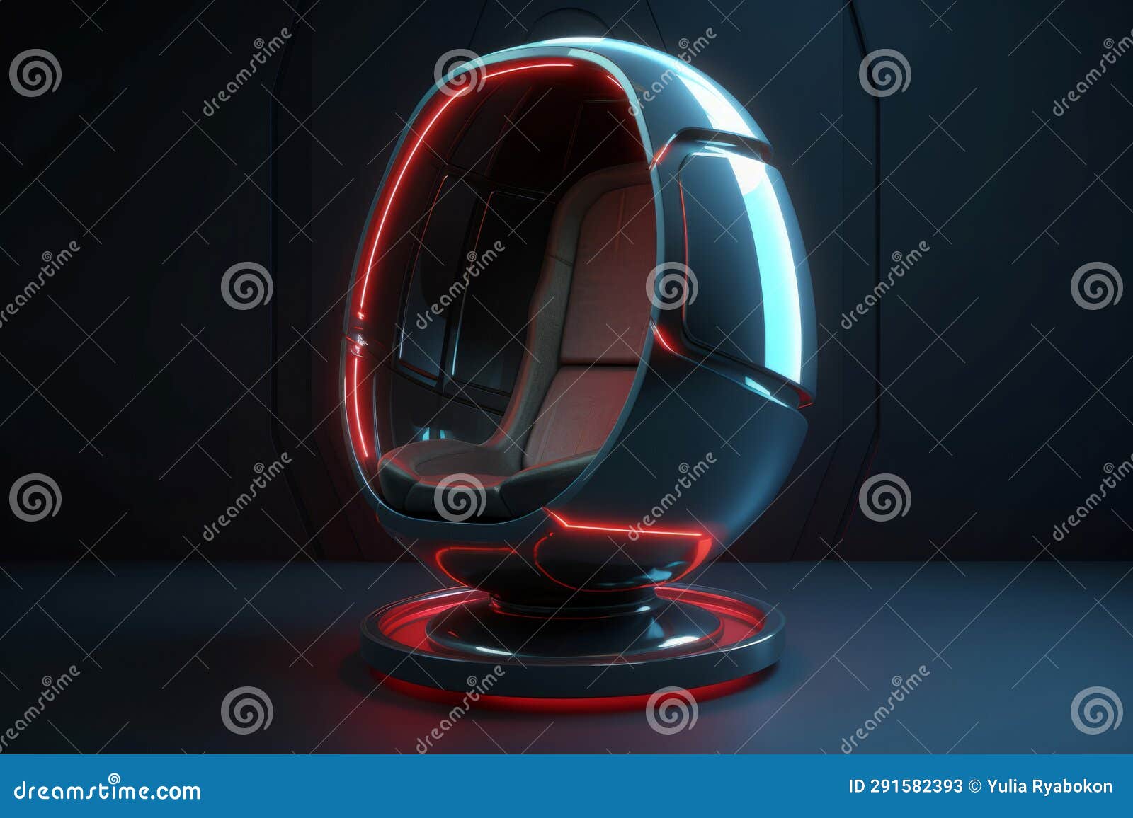 Futuristic Chair Capsule Gaming Modern. Generate Ai Stock Image - Image ...