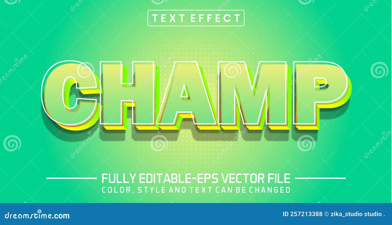 Futuristic Champ Text Effect Graphic Editable Stock Vector ...
