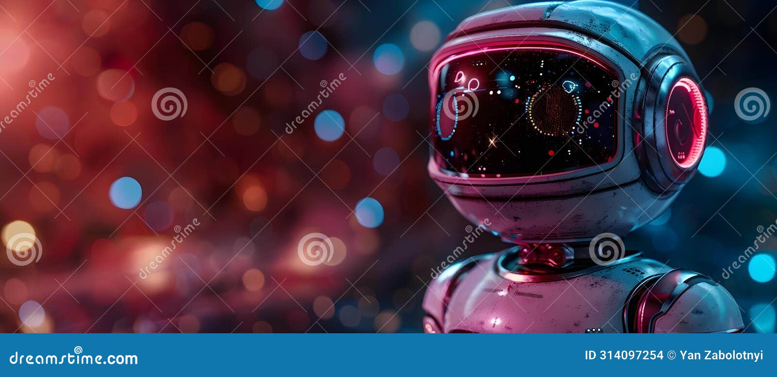 Futuristic Chatbot Interface - the Future of Customer Service. Concept ...