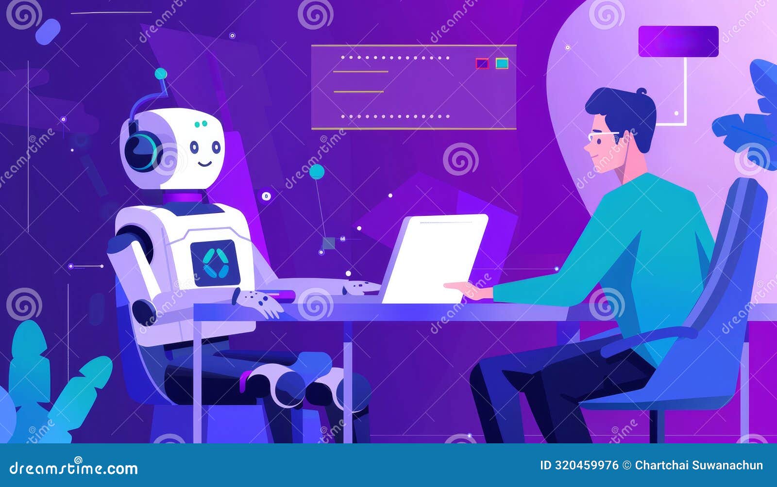 Futuristic Chatbot Interface with Human Interaction, Concept of AI ... Futuristic Chatbot Interface with Human Interaction, Concept of AI ...