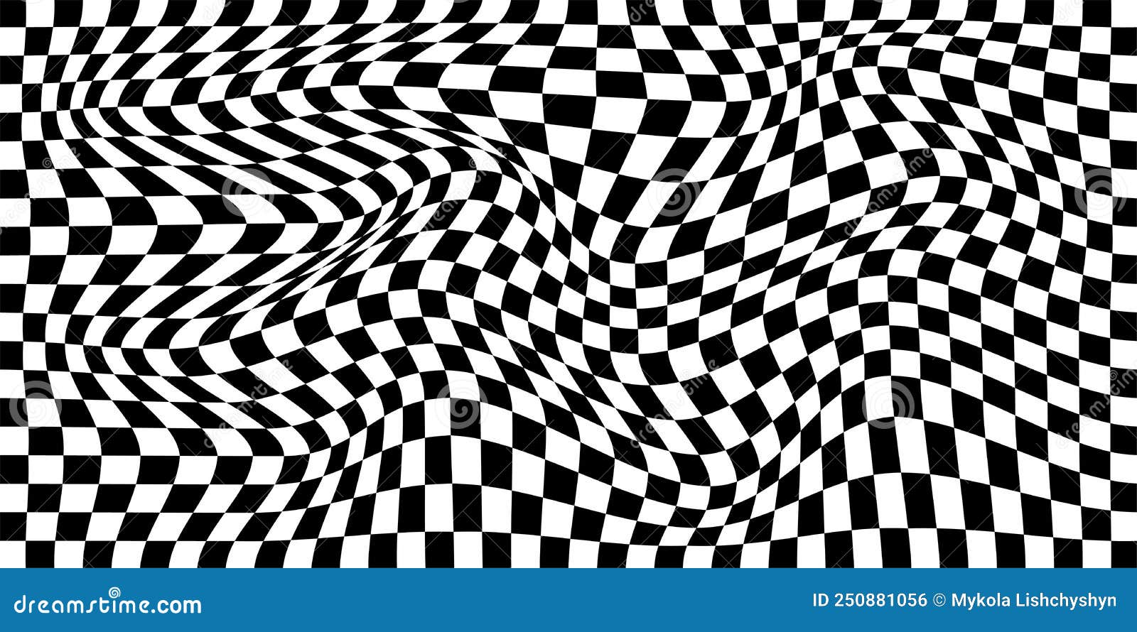 Futuristic Checkerboard Wave. Abstract Vector Wave with Moving Squares ...