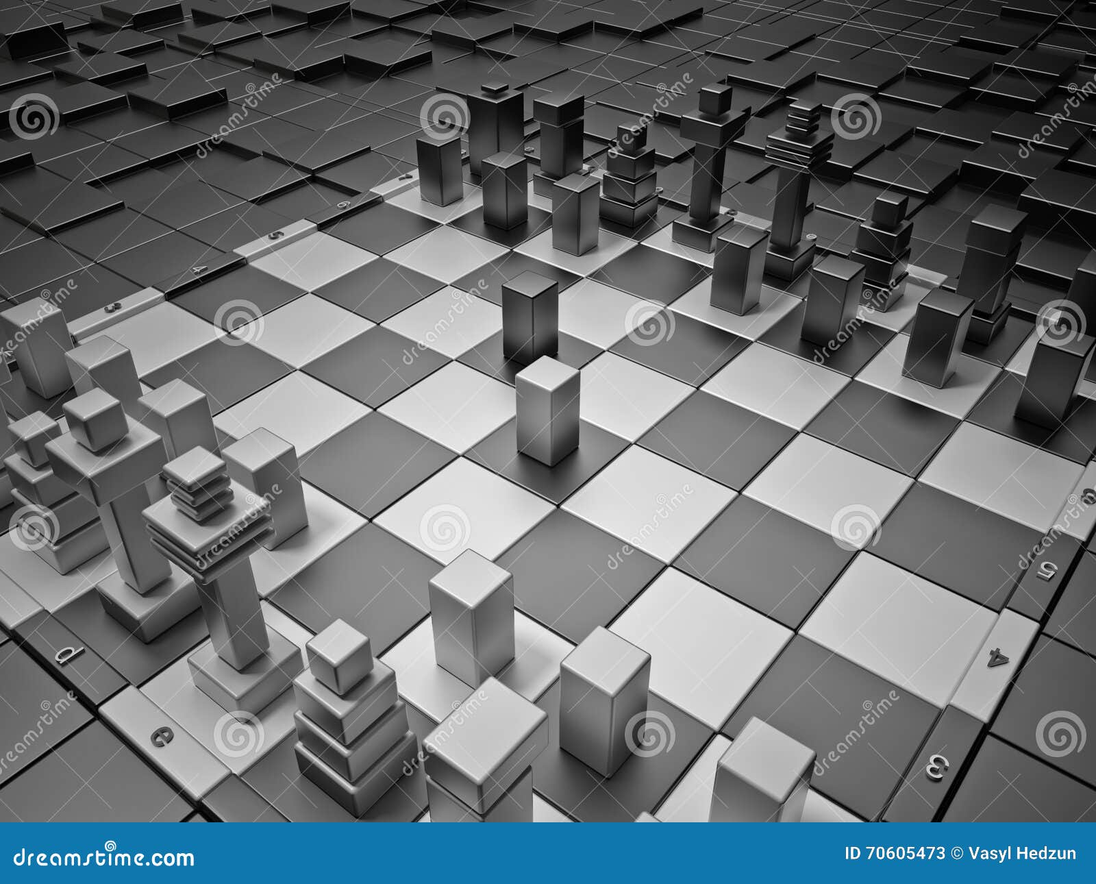 Futuristic chess board. stock illustration. Illustration of bishop ...