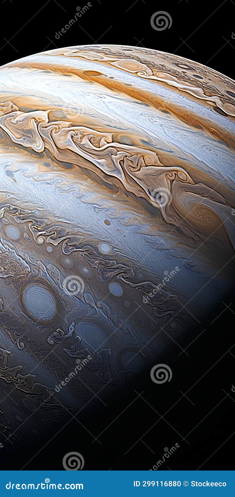 Futuristic Chromatic Waves: Captivating Surface of Jupiter in Orbit ...