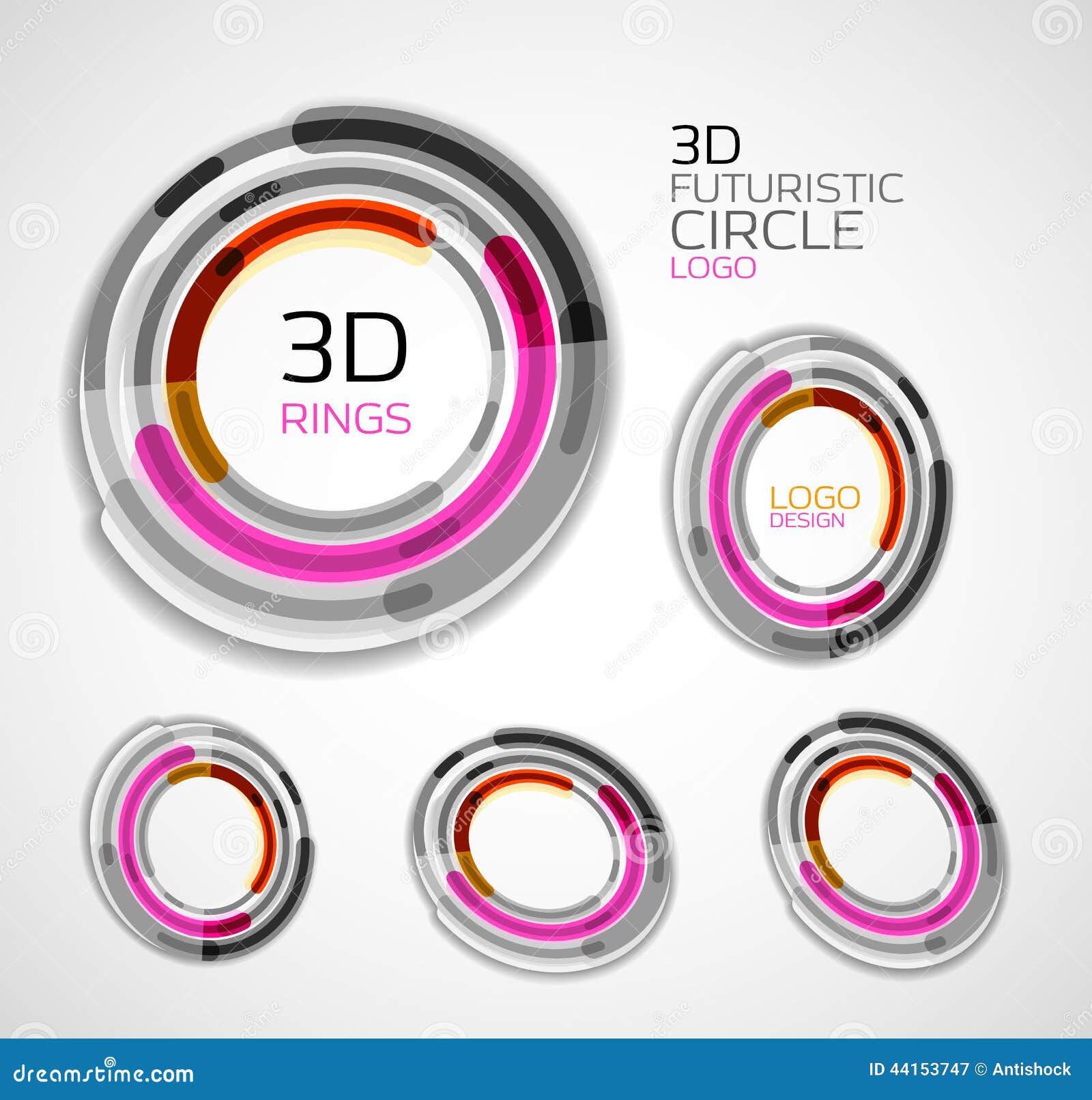 Futuristic Circle Business Logo Design Stock Vector - Illustration of ...