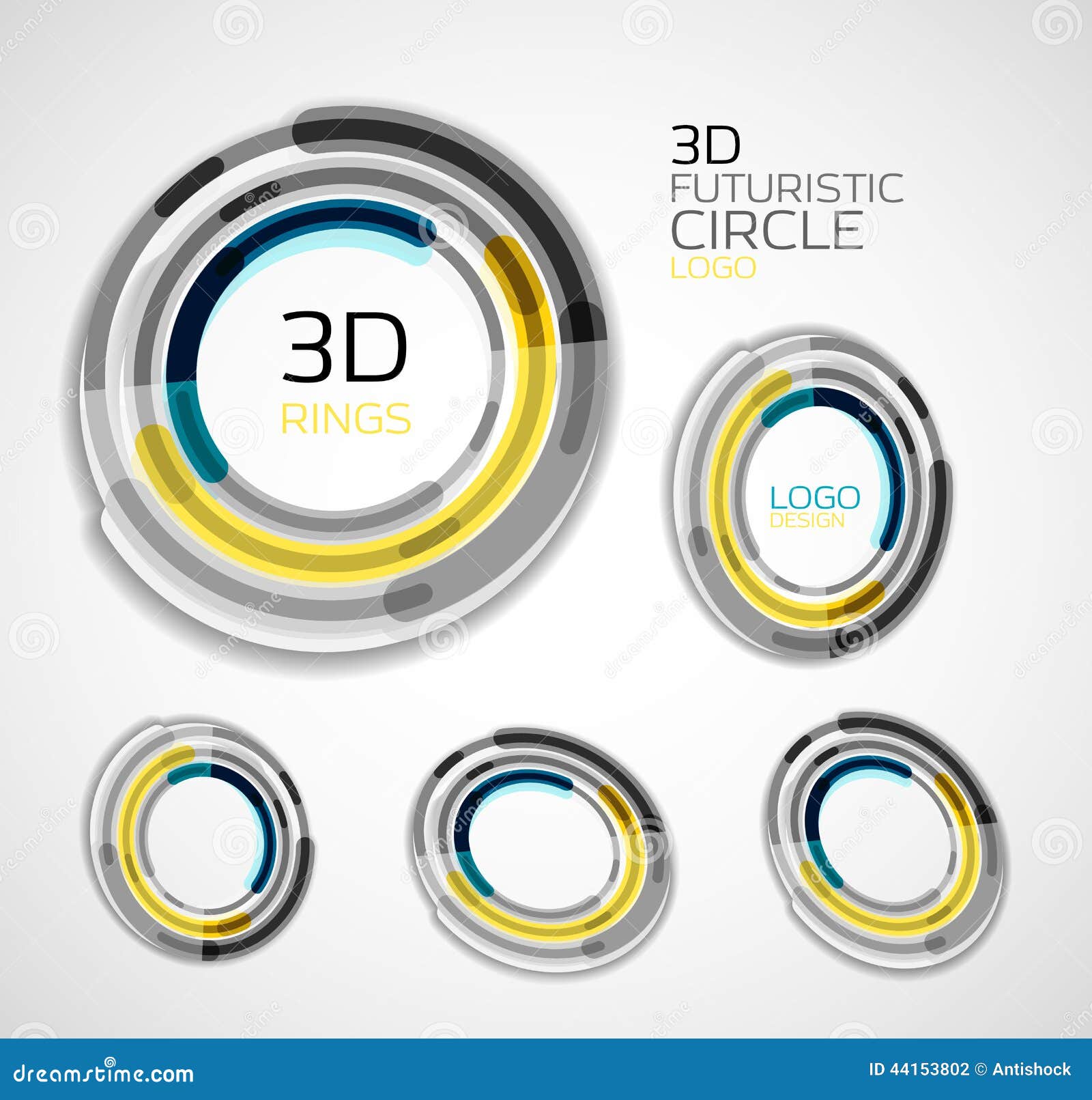 Futuristic Circle Business Logo Design Stock Vector - Illustration of ...