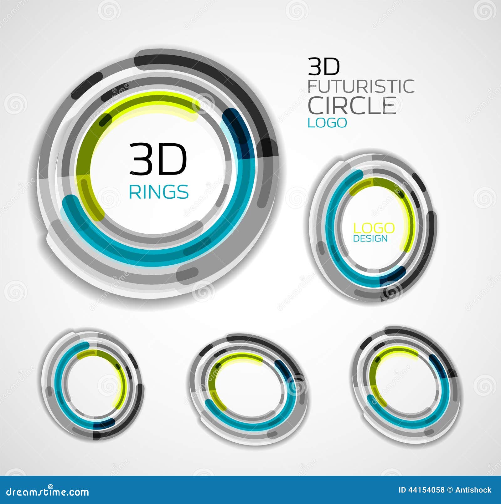 Futuristic Circle Business Logo Design Stock Vector - Illustration of ...