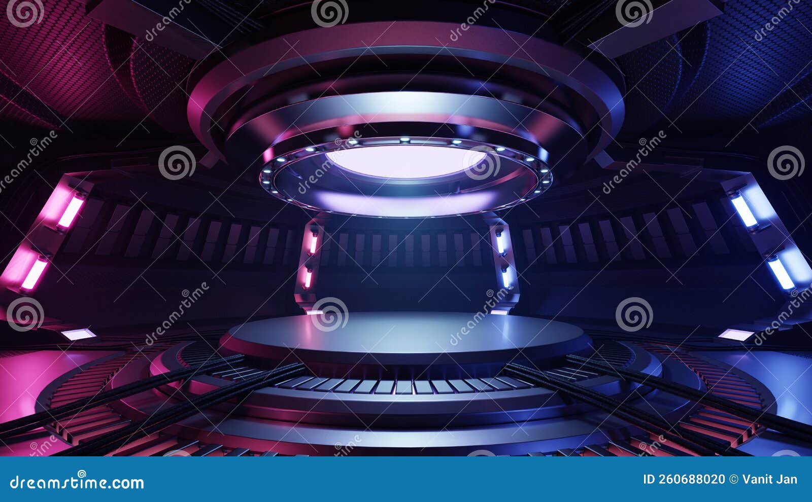 Futuristic Circle Light Cyberpunk Style for Product Presentation Stock ...