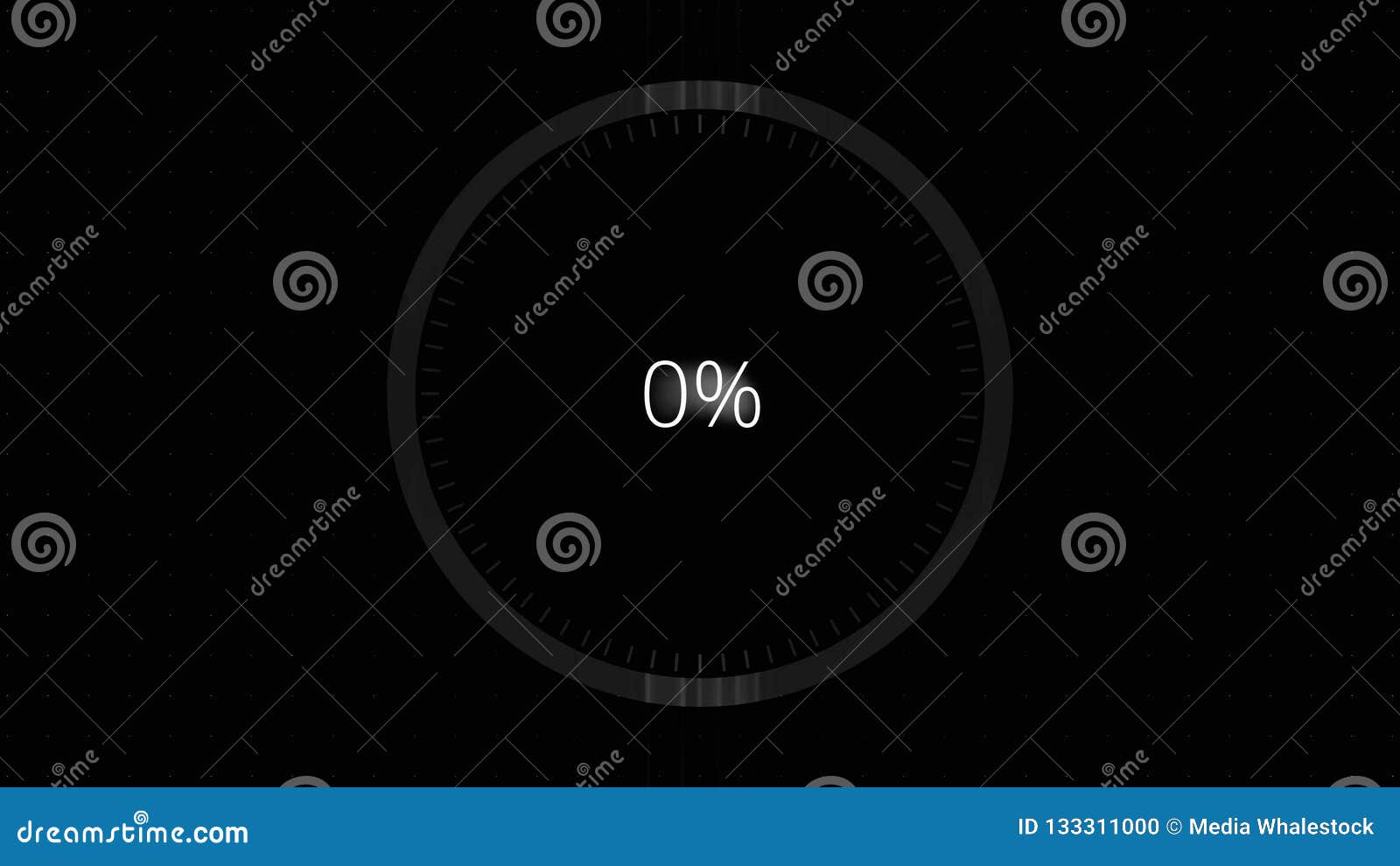 Ring Loading Progress Bar On Dark Background. Cartoon Vector ...