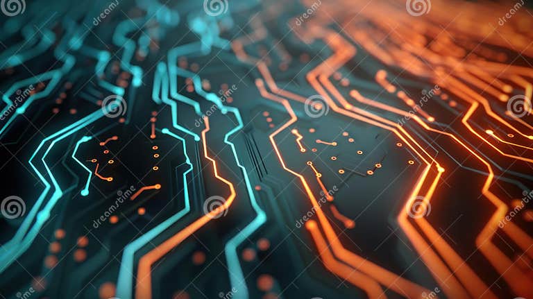 Futuristic Circuit Board Design that Showcases Advanced Processing ...