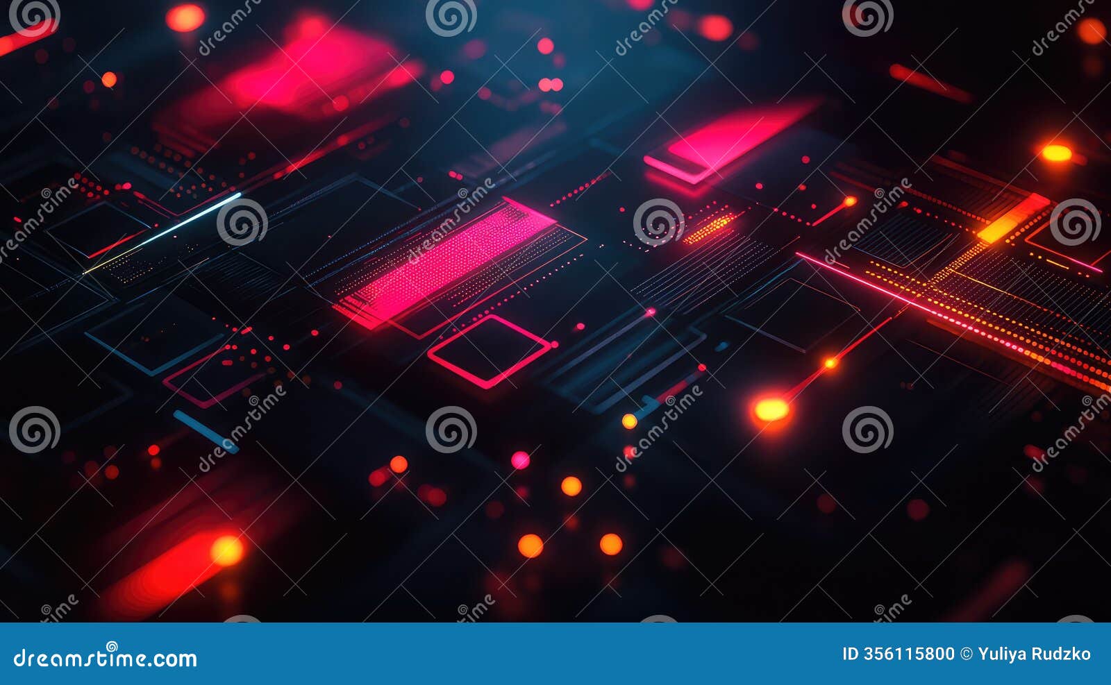 Electronics Orange Science Background Stock Illustration ...