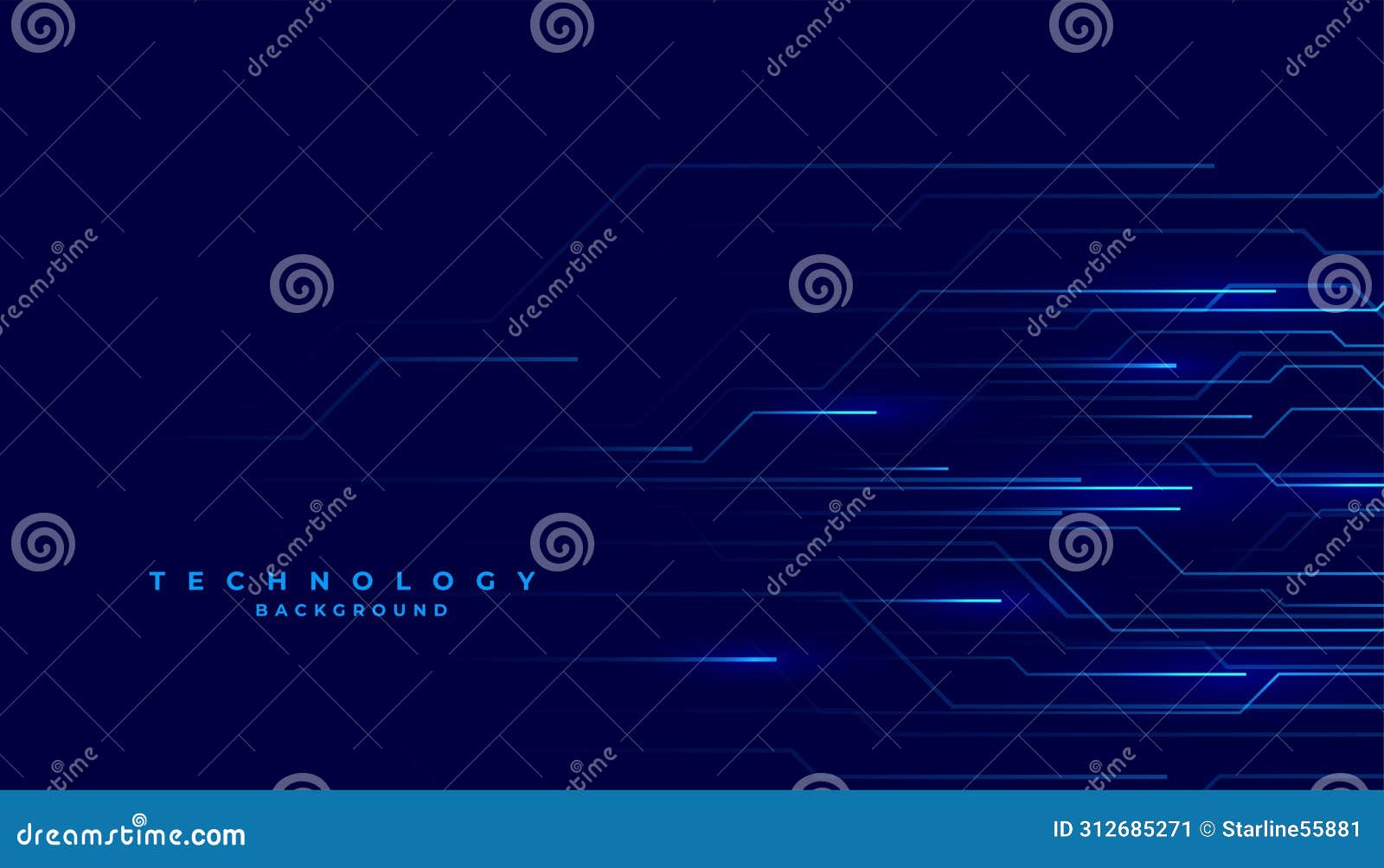 Futuristic Circuit Line Wire Techno Network Background for Data ...
