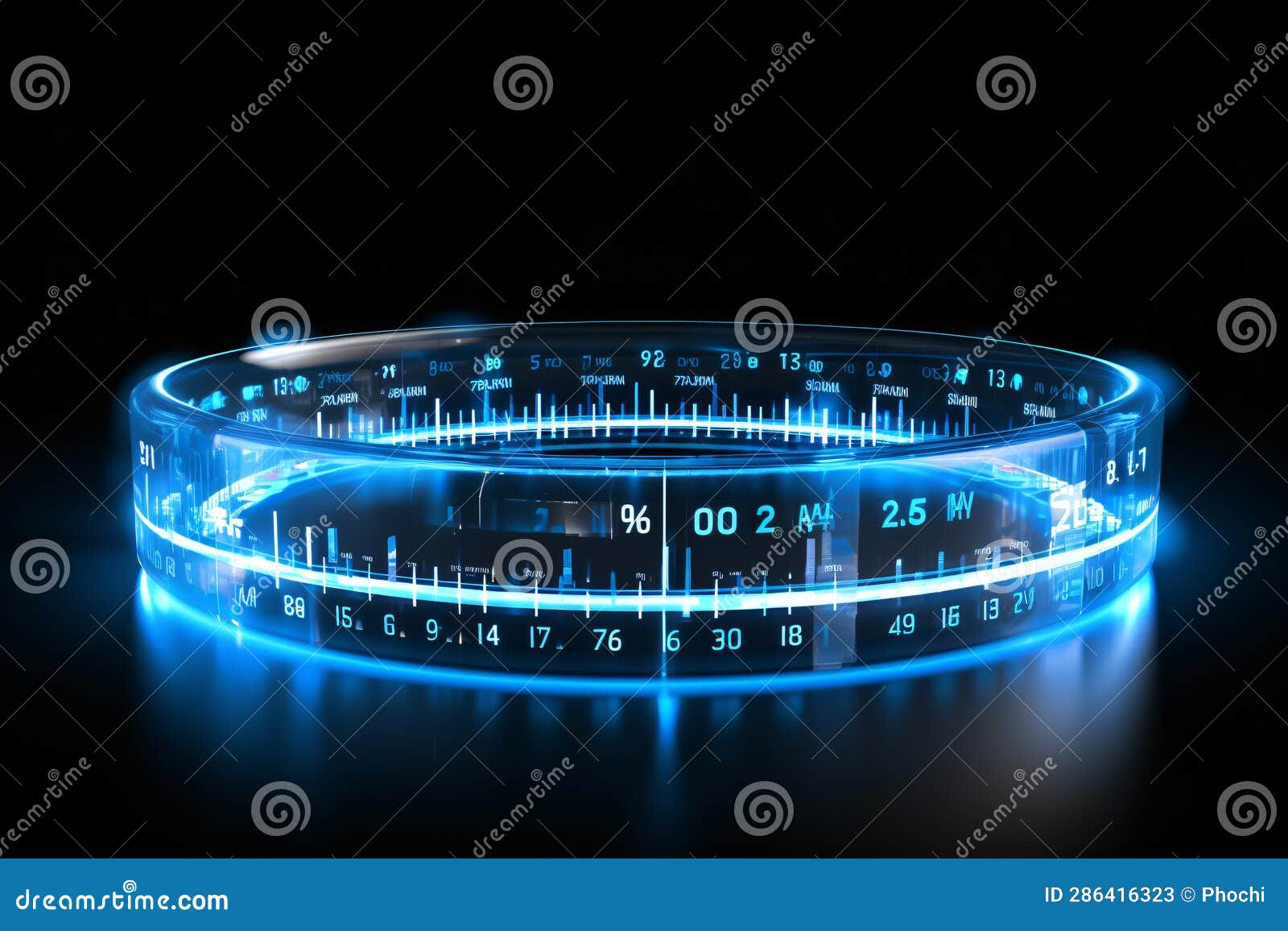 Futuristic Circular Display Interface for Tech Design Stock ...