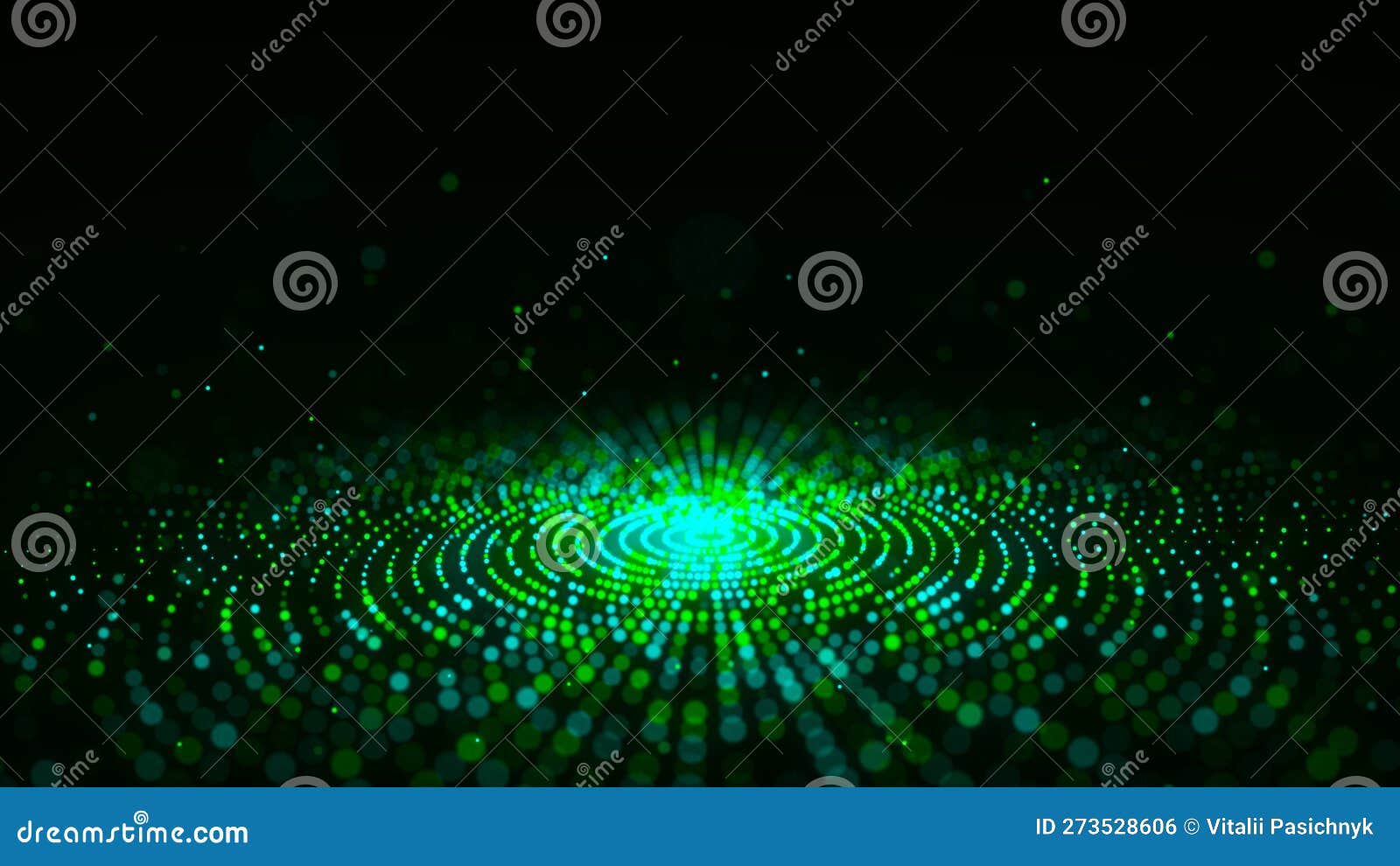 Futuristic of Circular Flow of Particles. Digital Cyberspace. Network ...