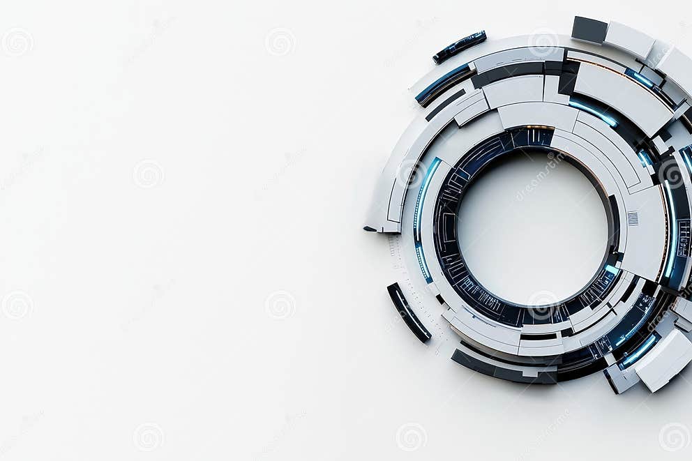 Futuristic Circular Interface Design Stock Illustration - Illustration ...