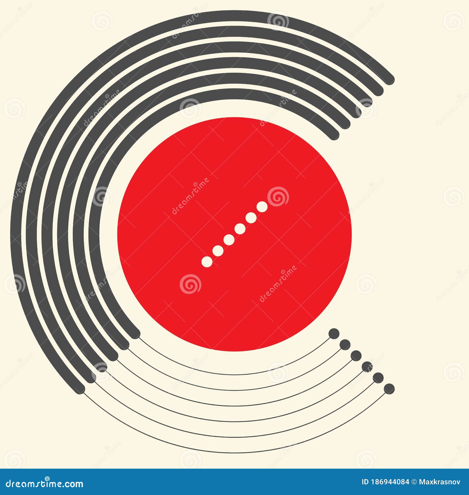 Futuristic Circular Logo. Abstract Geometric Shape Stock Vector ...