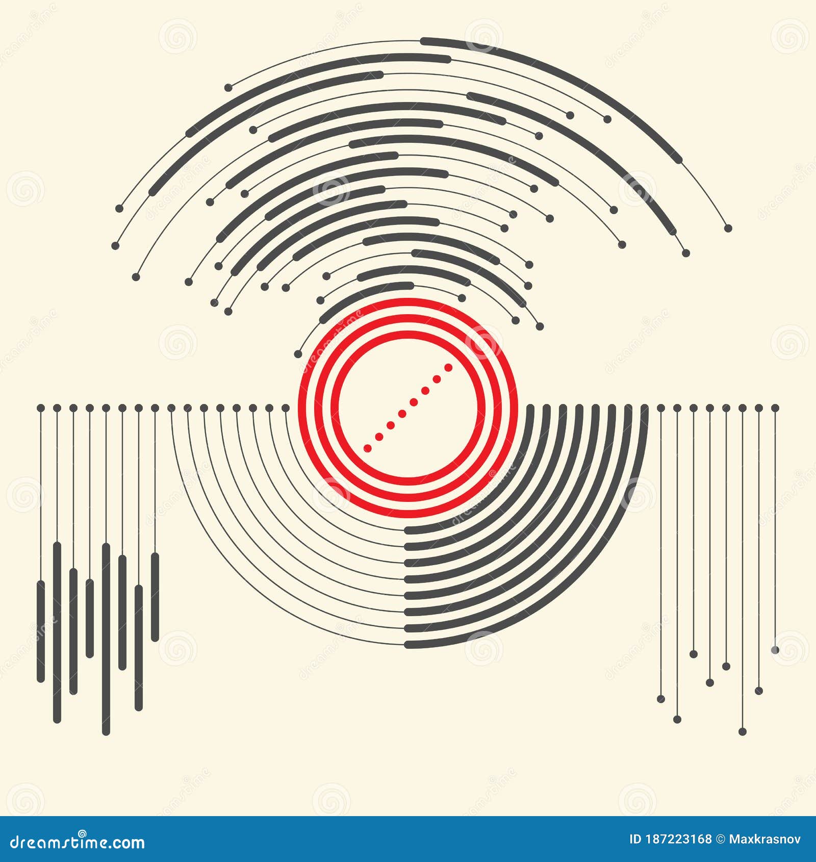 Futuristic Circular Logo. Abstract Tech Background Stock Vector ...