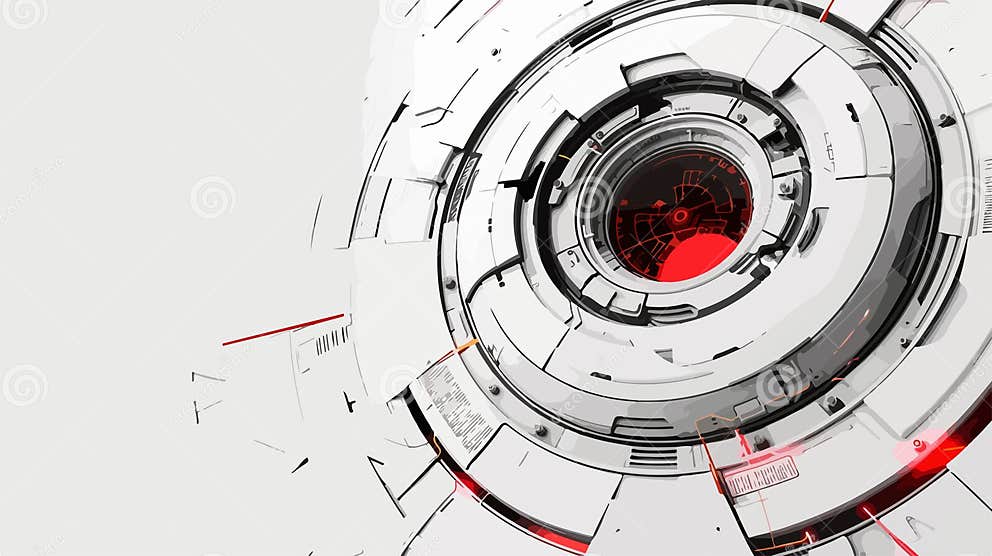Futuristic Circular Tech Design Elements for Modern Concepts Stock ...