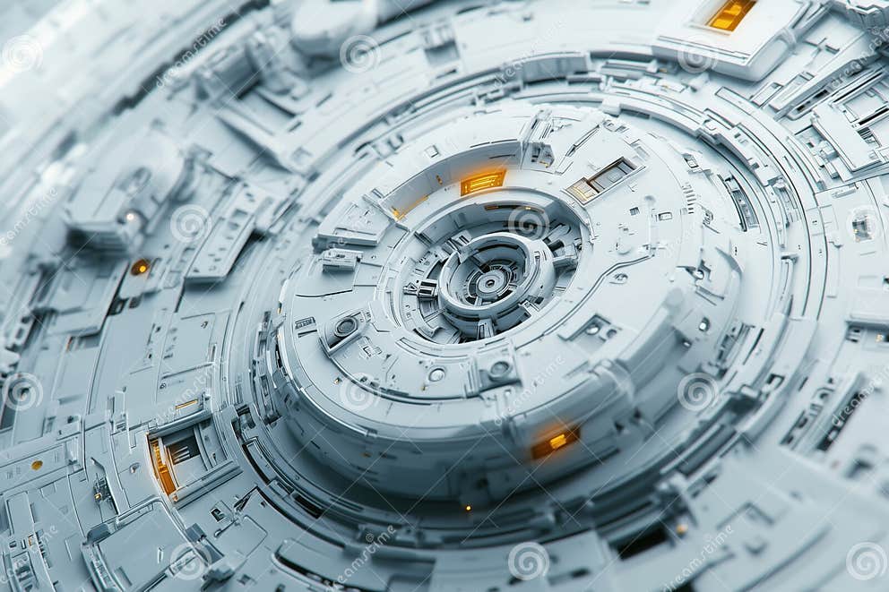 Futuristic Circular Technology Design with Intricate Details and ...