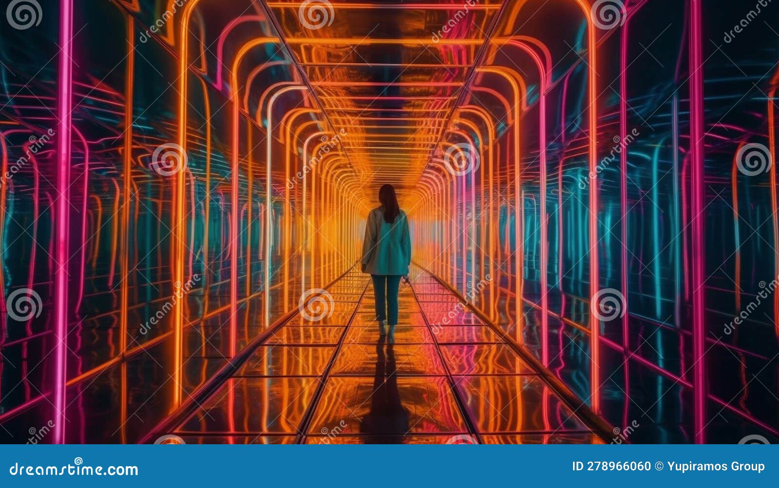 A Futuristic City Built on Data, Glowing with Neon Electricity ...