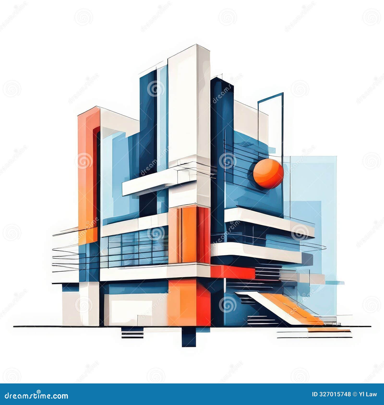 Futuristic City Mall. Architectural High Rise Editorial Stock Photo ...