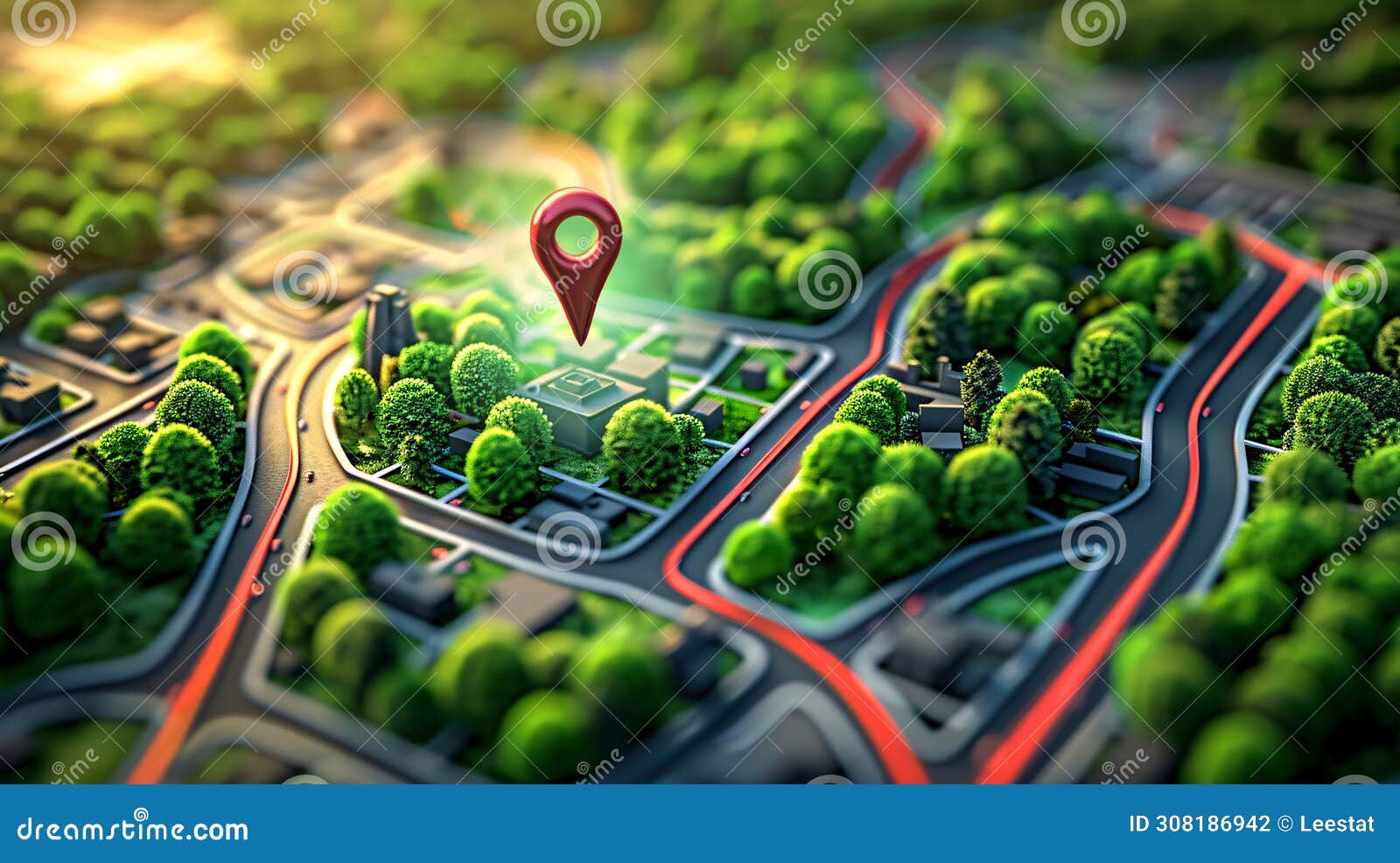 Futuristic City Plan: Detailed Digital Map with Illuminated Pathways ...