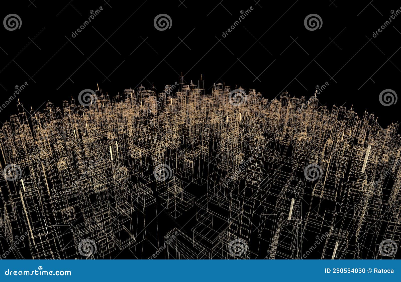 Futuristic city render stock photo. Image of center - 230534030