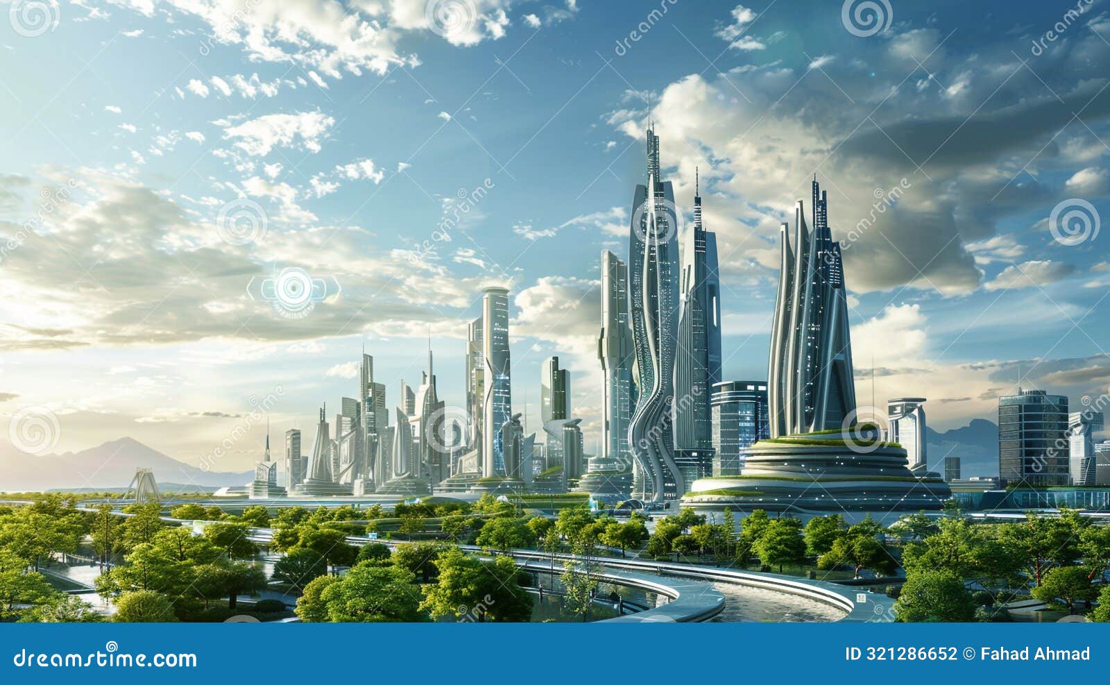 A Futuristic Cityscape with Innovative Skyscrapers and Advanced ...