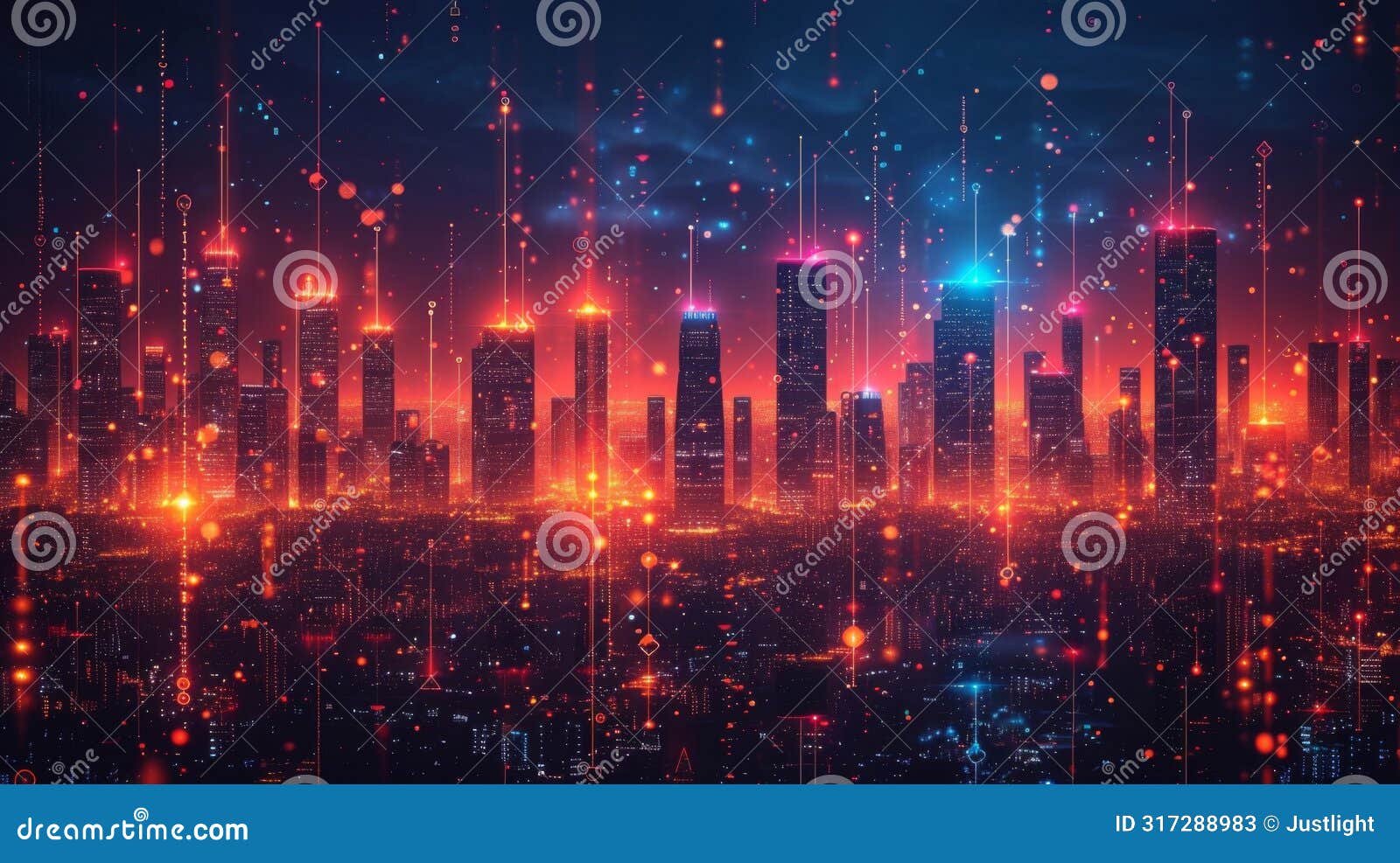 A Futuristic Cityscape Representing the Insurance Claim Process with ...