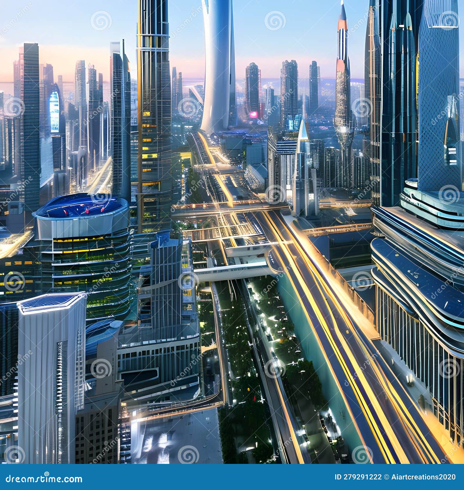 1301 Futuristic Cityscape: A Futuristic And Sci-fi-inspired Background ...