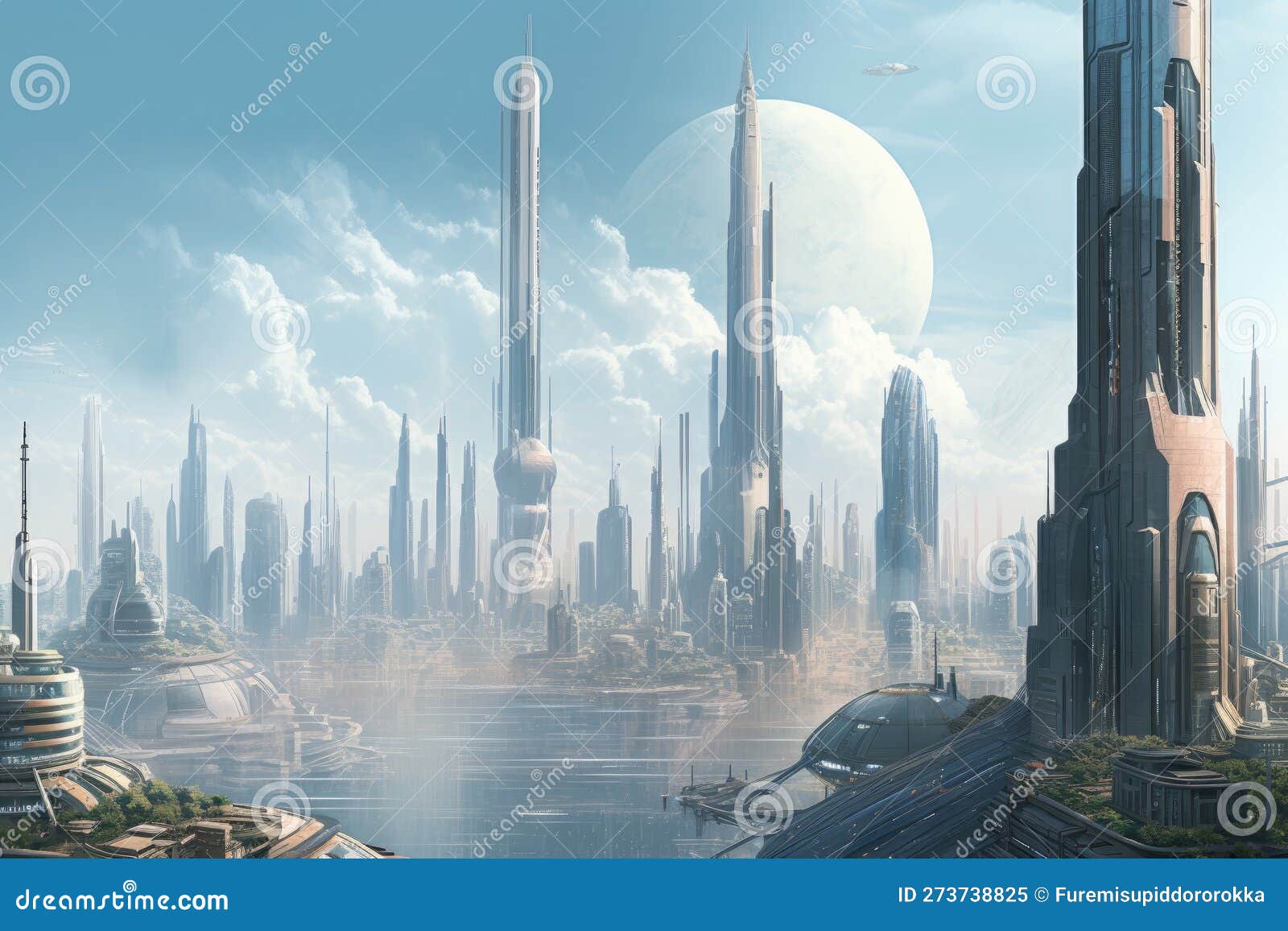 A Futuristic Cityscape with Towering Skyscrapers and Advanced ...