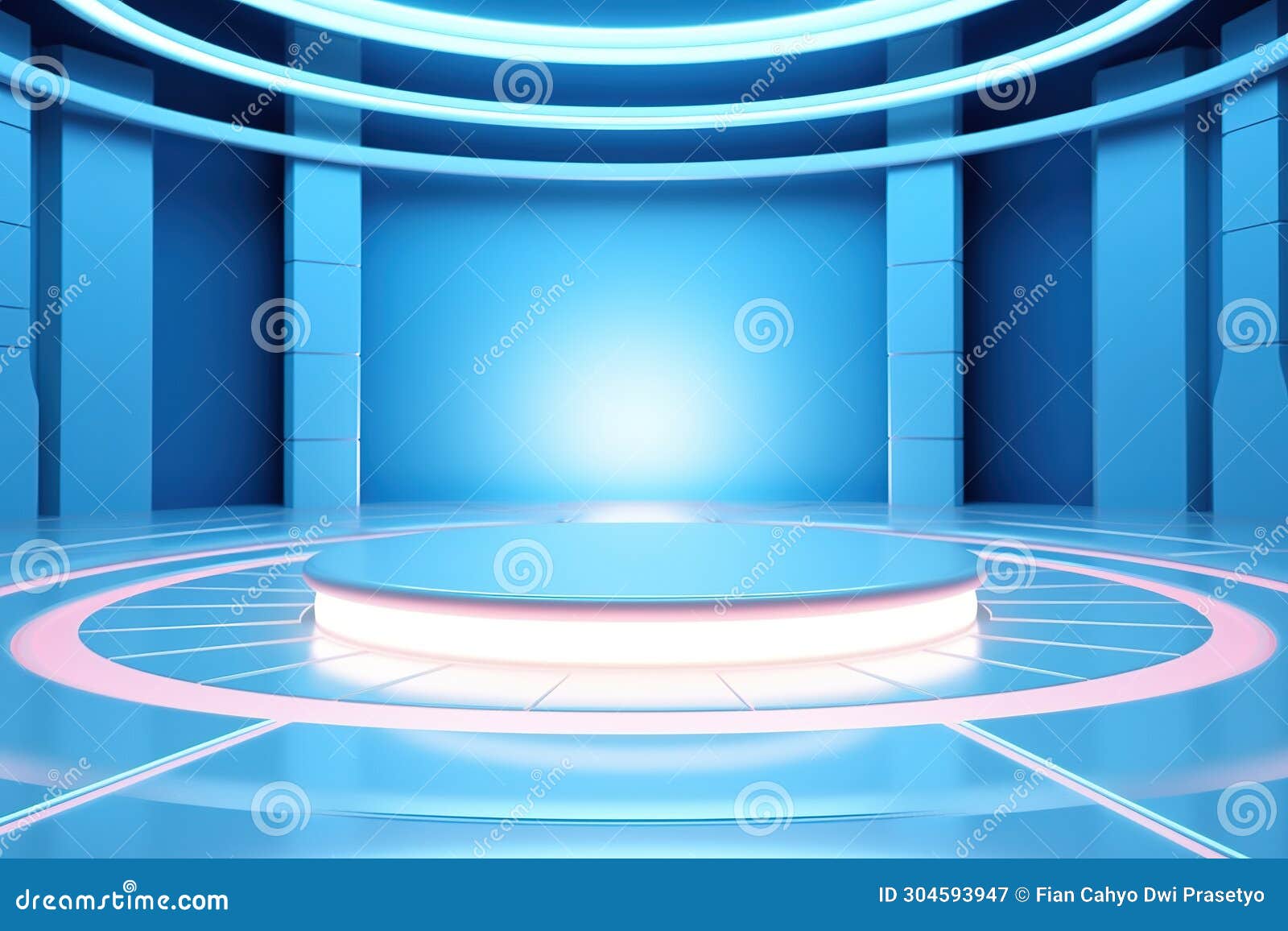 Futuristic and Clean Stage Blank Center Background Stock Illustration ...
