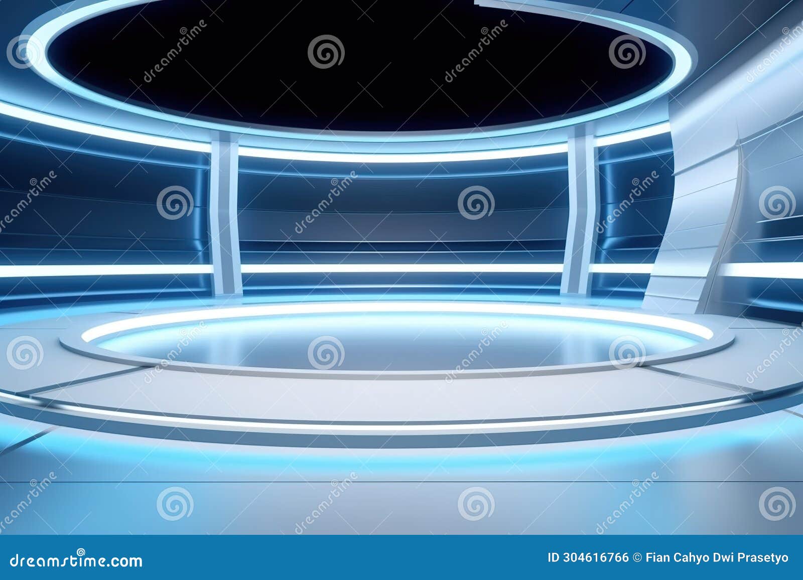 Futuristic and Clean Stage Blank Center Background Stock Illustration ...
