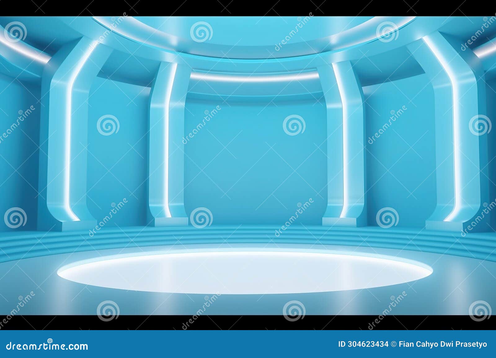 Futuristic and Clean Stage Blank Center Background Stock Illustration ...