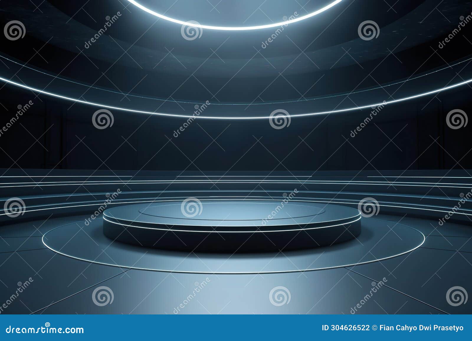 Futuristic and Clean Stage Blank Center Background Stock Illustration ...