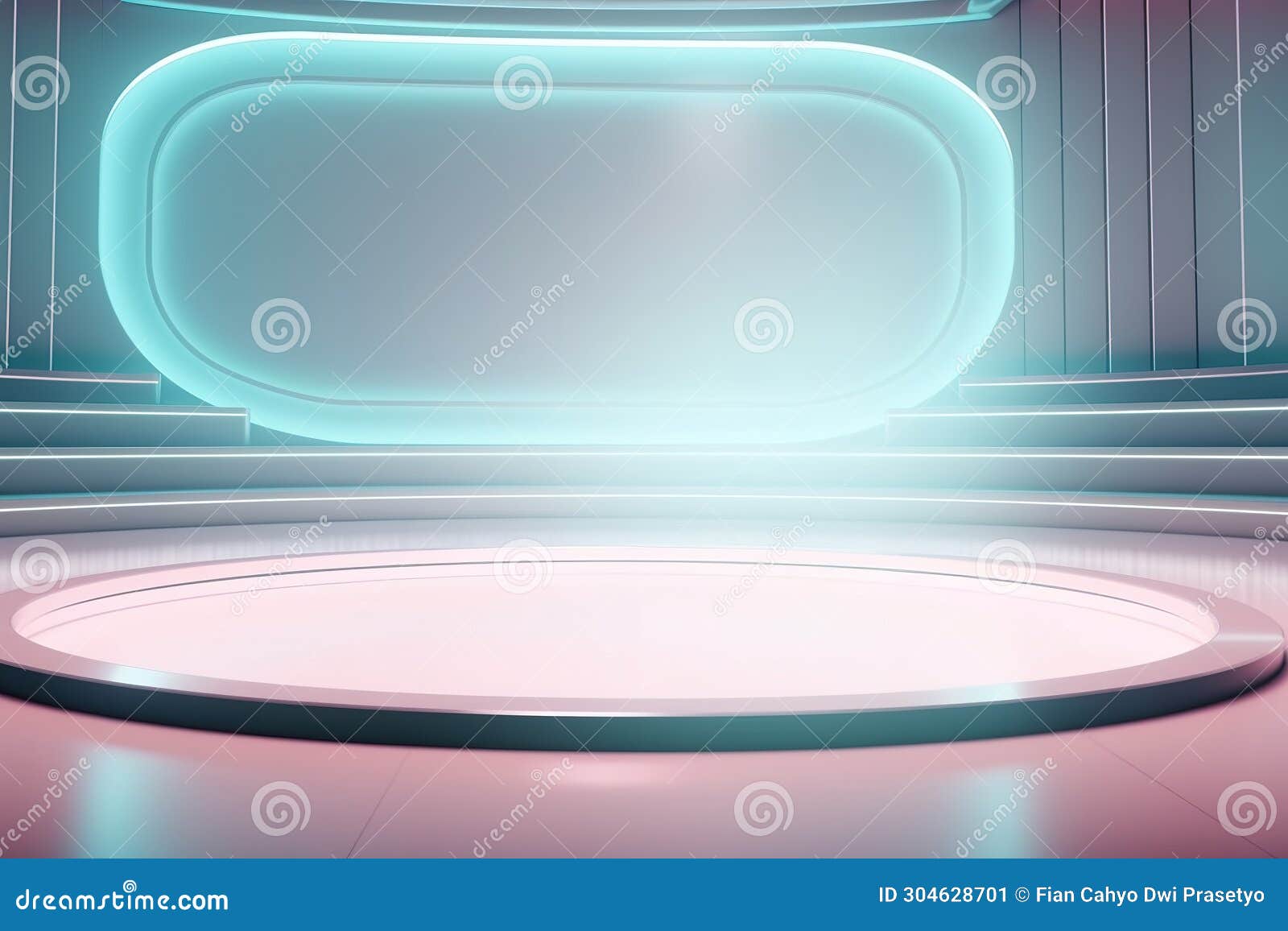 Futuristic and Clean Stage Blank Center Background Stock Illustration ...