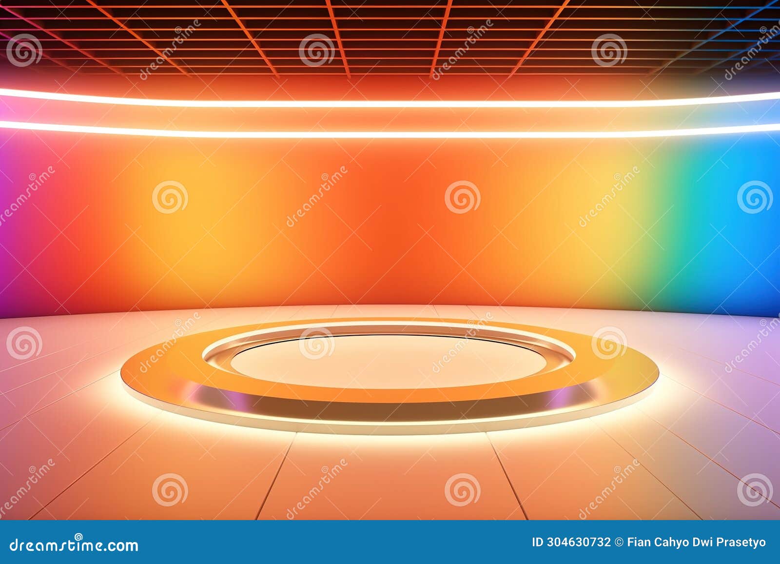 Futuristic and Clean Stage Blank Center Background Stock Illustration ...