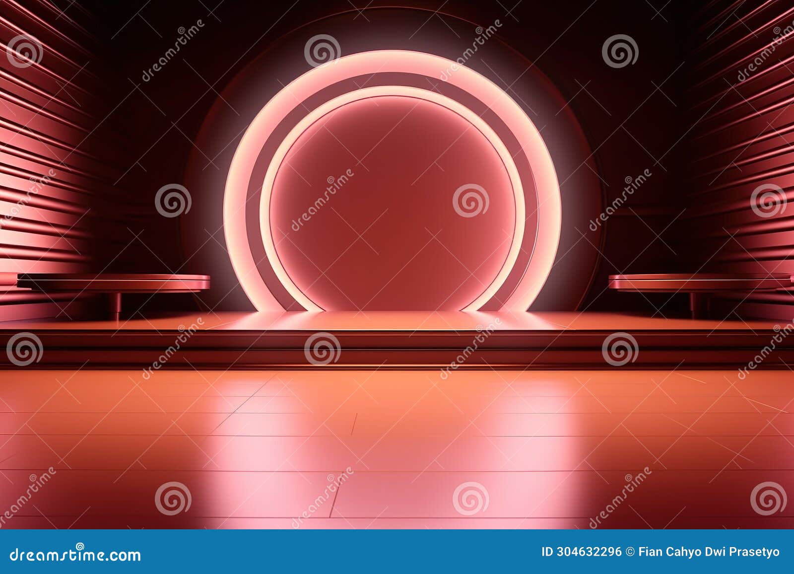 Futuristic and Clean Stage Blank Center Background Stock Illustration ...