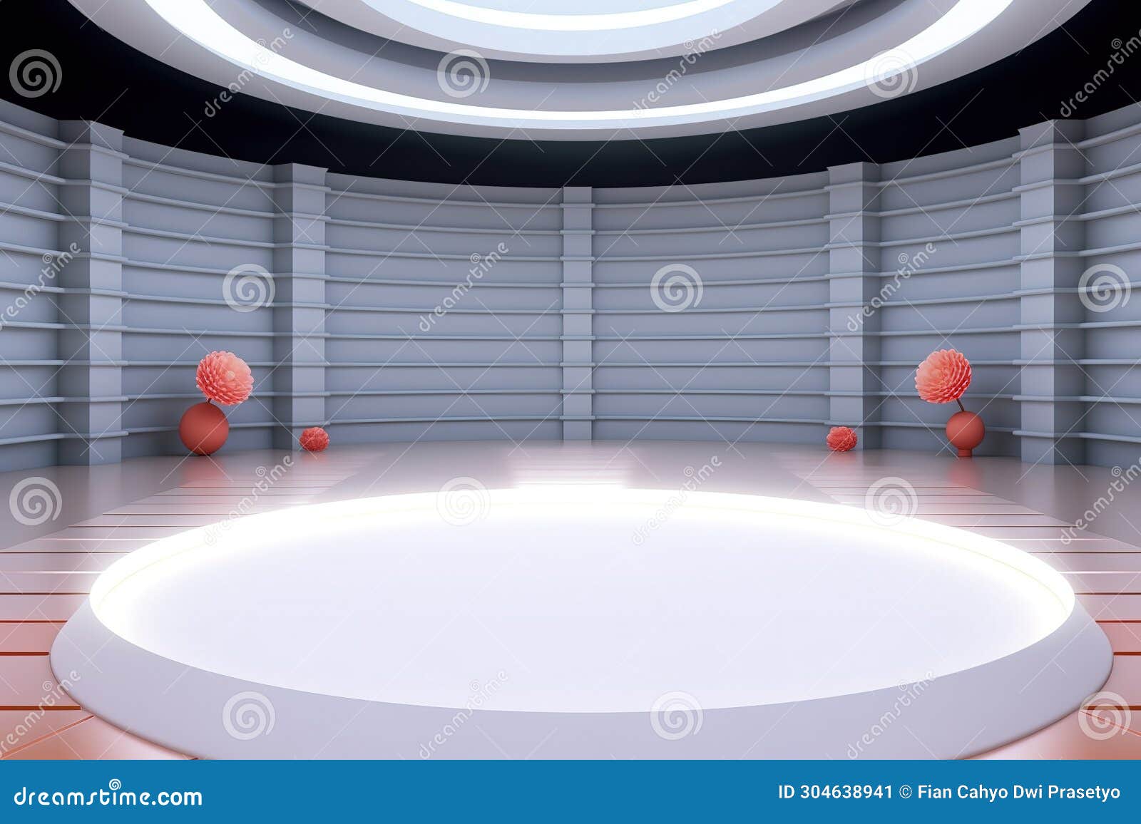 Futuristic and Clean Stage Blank Center Background Stock Illustration ...